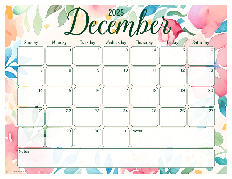 December Calendars - 2025! End the Year Right with Our Free Printables