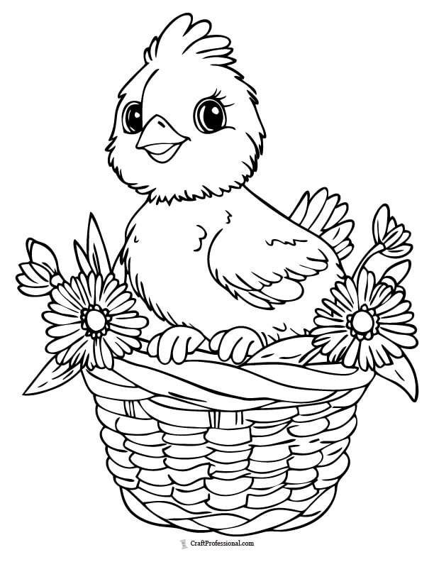 Easter Basket Coloring Pages, Free Printable Designs for Kids & Adults