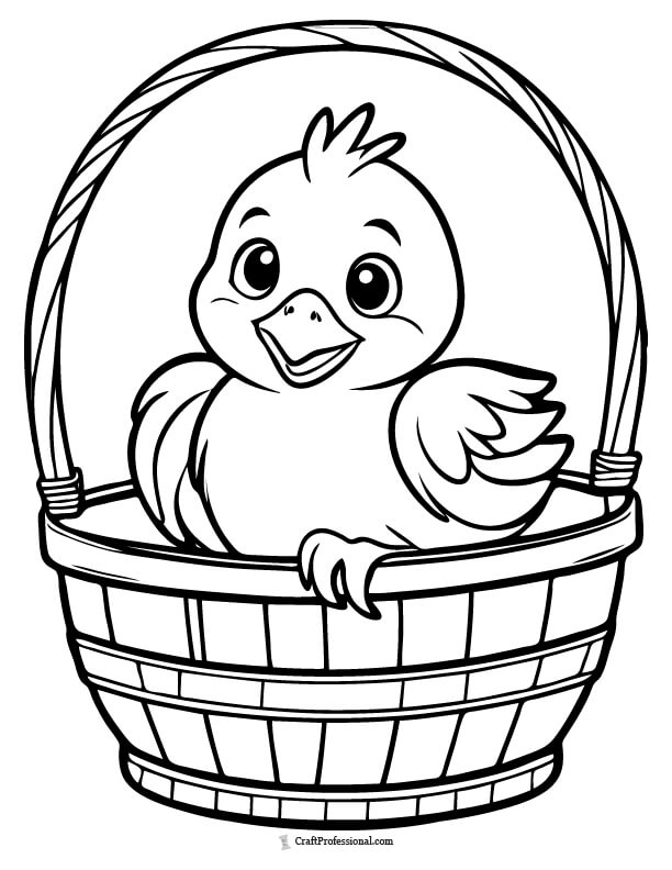 Easter Basket Coloring Pages, Free Printable Designs for Kids & Adults