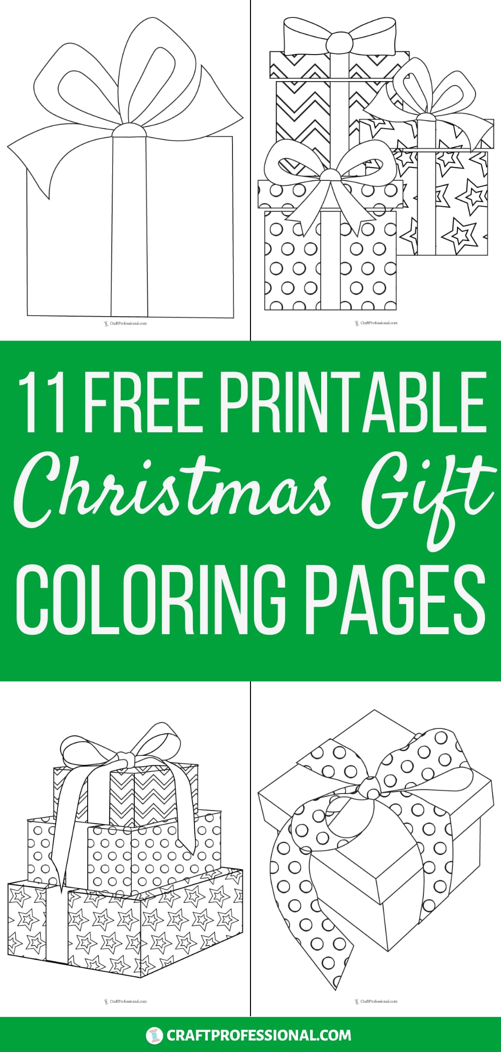 11 Christmas Gift Coloring Pages