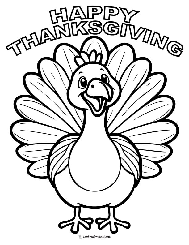 Turkey Coloring Pages - 50+ Thanksgiving Printables for Kids & Adults