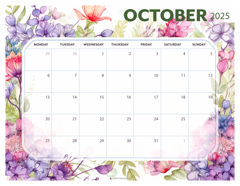 October Calendars - Plan Your Month with Our Free 2025 Printables!