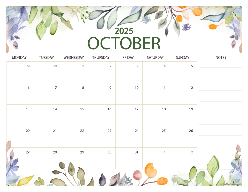 October Calendars - Plan Your Month with Our Free 2025 Printables!