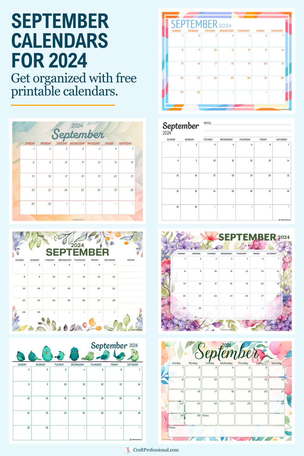 September Calendars - Get Organized With Free Printables for 2024
